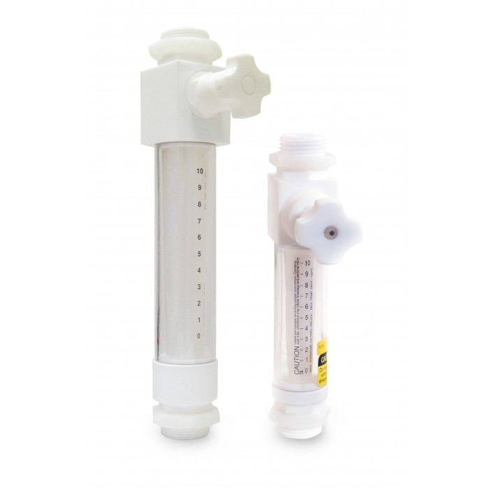In Line Teflon PTFE In Line Flow Meter with Valve, PFA Flow Tube & PTFE ...