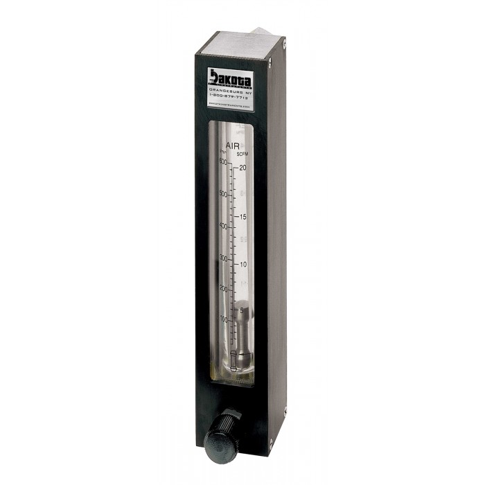 Encased Glass Tube Panel Mount Flow Meter with Valve, 316 Stainless ...