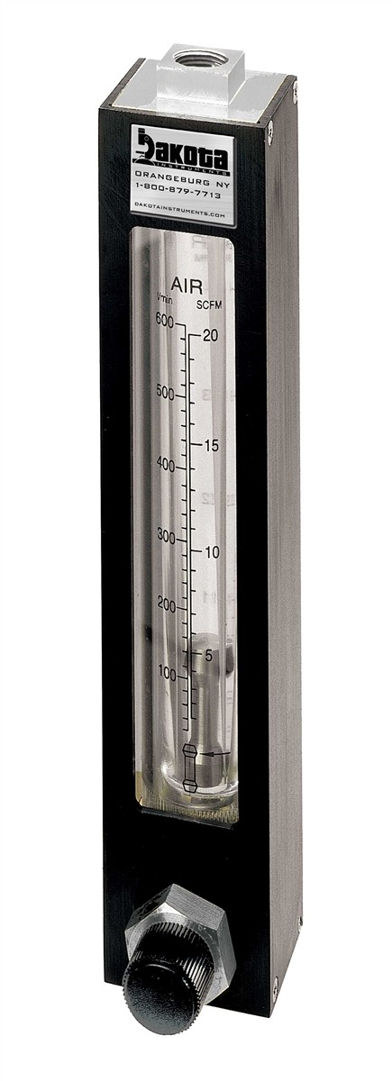 Encased Glass Tube In-Line Flow Meter with Valve, 316 Stainless Steel 3 ...