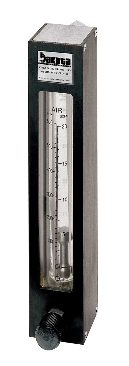 Encased Glass Tube Panel Mount Flow Meter with Valve, 316 Stainless ...